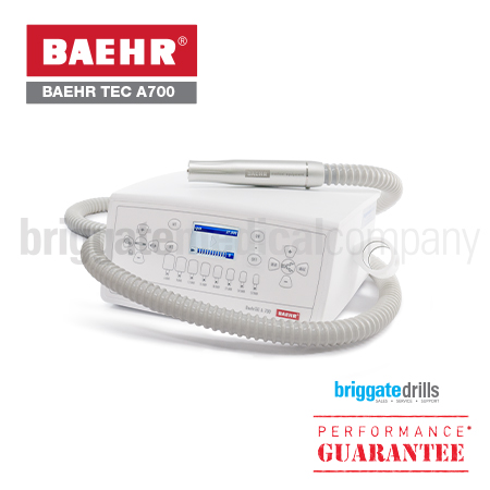 BaehrTec A700 Dust Extraction Podiatry Drill with Brushless Vacuum Motor