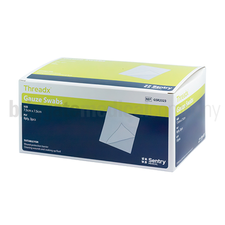 Gauze Swabs Sterilize - 7.5cm x 7.5cm - 3 pack