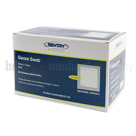 Gauze Swabs Sterilize - 7.5cm x 7.5cm - 3 pack