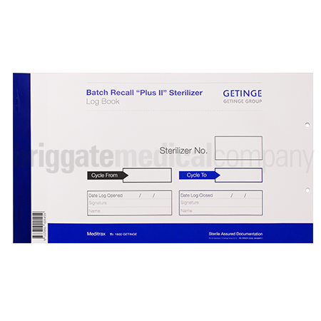 Meditrax Sterilizer Batch Recall Log Book - Briggate Medical Company