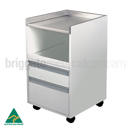 Milpara Mini Podiatry Cabinet - White with Stainless Steel Top ...