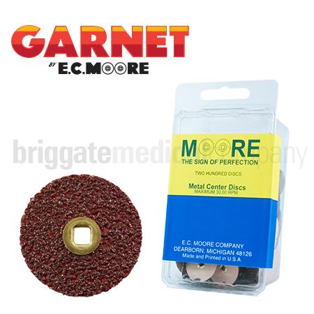 Moores Garnet Discs 7/8 Extra Coarse Pkt 200 - Briggate Medical Company