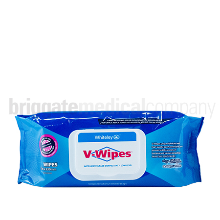 V-Wipe Hospital Grade Disinfectant Wipes Pkt 80 - Briggate Medical Company
