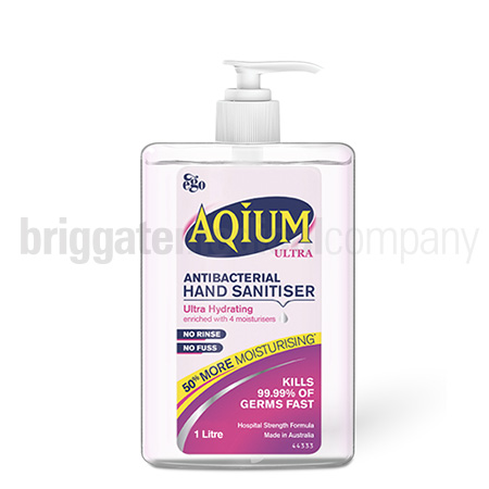 Ego Aqium Antibacterial Ultra Hydrating Hand Sanitiser 1L