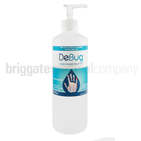 Debug Waterless Handwash 500ml - Pump Included - Briggate Medical Company