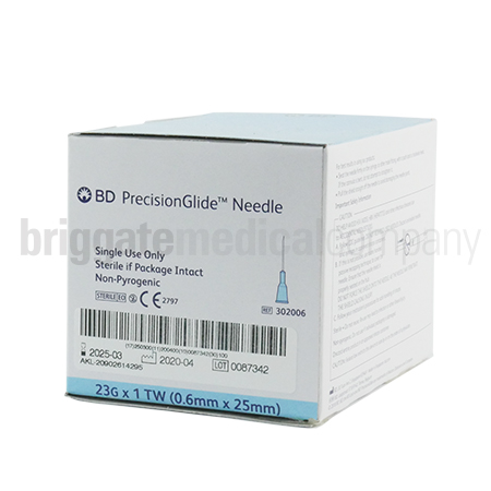 Needles 23G x 1' (0.6mm x 25mm) Box 100 - Briggate Medical Company