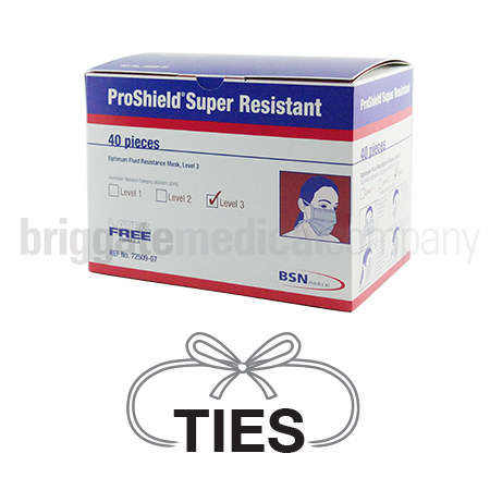 Proshield (Ties) Level 3 Masks Box 40