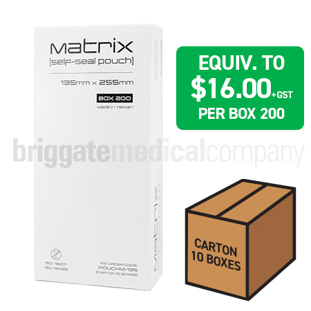 Matrix Self-Seal Pouches 135mm x 255mm