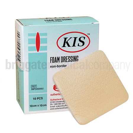 KIS Foam Dressing 10cm x 10cm Non-border Non-adhesive