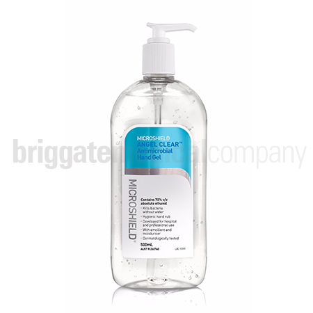Microshield Angel CLEAR Antimicrobial Hand Gel 500ml - Briggate Medical ...