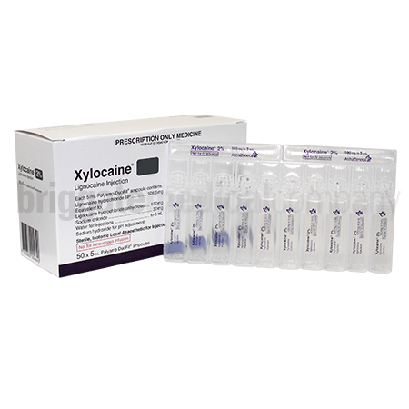 Xylocaine Plain Polyamps 2% 5.0ml Box 50 - Briggate Medical Company