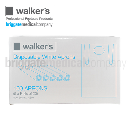 Walker's White Aprons Box of 5 Rolls of 20 Aprons (100) - Briggate ...