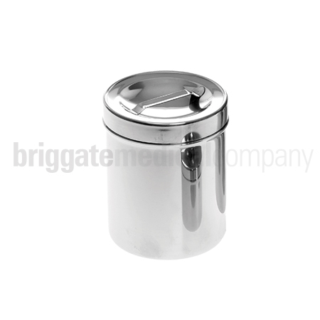 Canister with Lid - Medium 100 x 125mm S/S - Briggate Medical Company