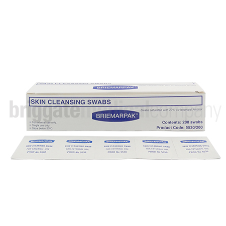 Non-Woven 70% Isopropyl Alcohol Swab Box 200 - Briggate Medical Company